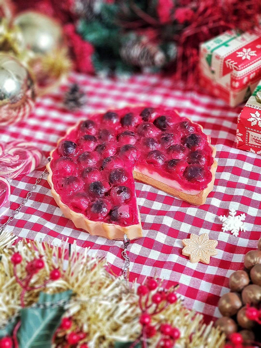 Cherry Pie Purse / Bag Custom Purse, Handmade Bag, Cherry Bag, Novelty ...