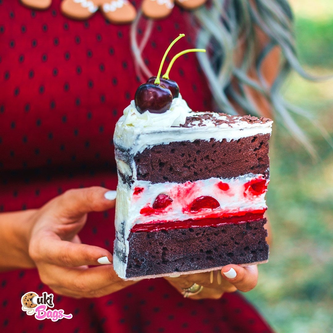 Piece of Cake WALLET / COIN PURSE - Black Forest Cake Wallet, Handmade ...