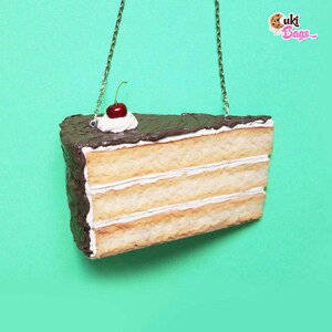 Chocolate Cherry Piece of Cake BAG / PURSE / CLUTCH - Custom Handmade ...