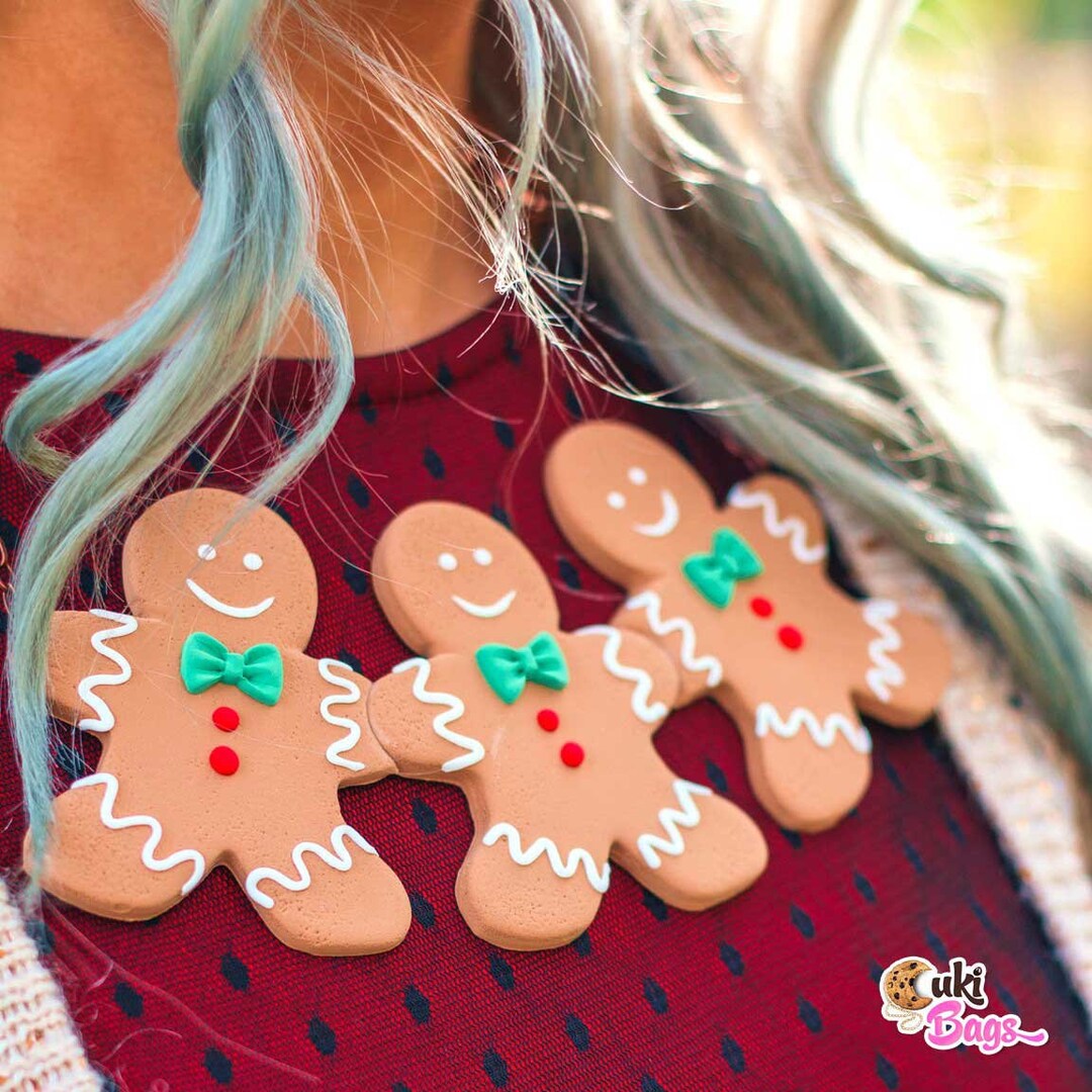 Gingerbread Man NECKLACE - Christmas Necklace, Handmade Gingerbread ...