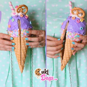 Froot Loops Ice Cream CONE Mini Purse / Bag - Custom Handmade Bags, Ice ...