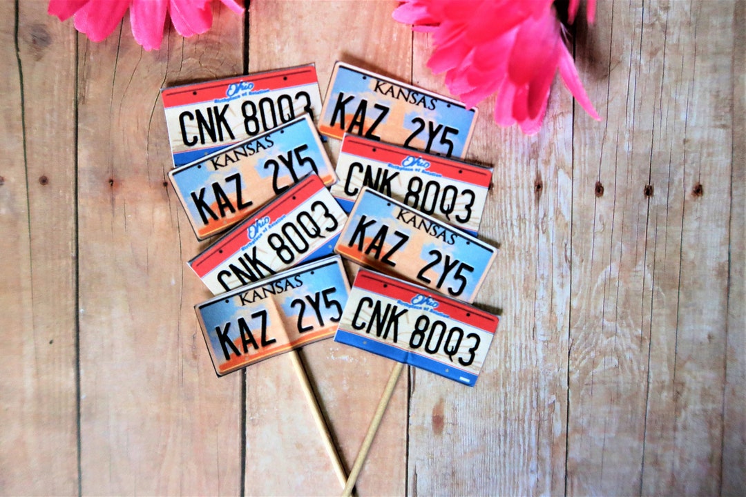 Ready to Ship 12 Supernatural Impala Licence Plates Cupcake Picks ...