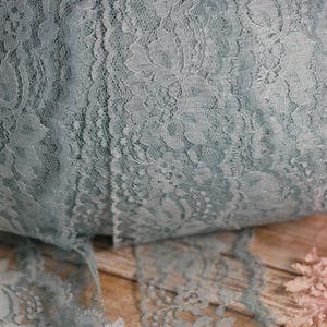 Blue Lace Trim Ribbon 3" Inch Wide Floral Lace Flower Design Baby ...