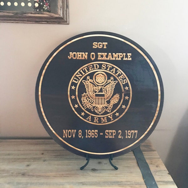 Wood Carved Military Service Sign - Etsy