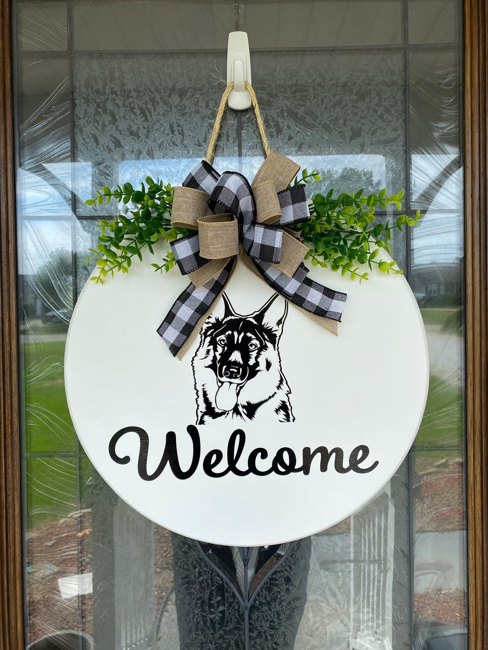 German Shepherd Welcome Sign Hope You Like Dog Hair Dog - Etsy