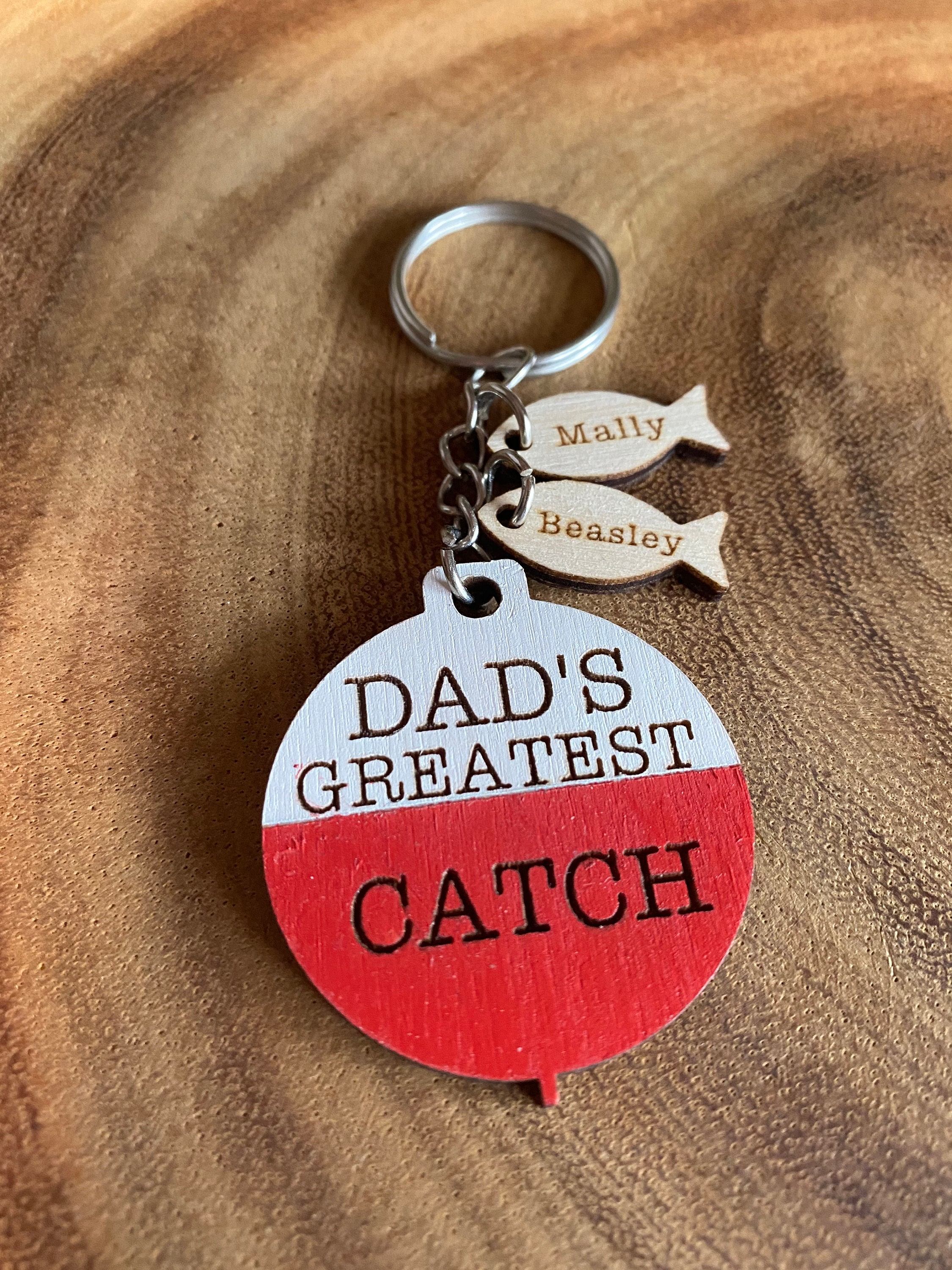 Fishing Bobber Keychain Keychain for Dad Personalized | Etsy
