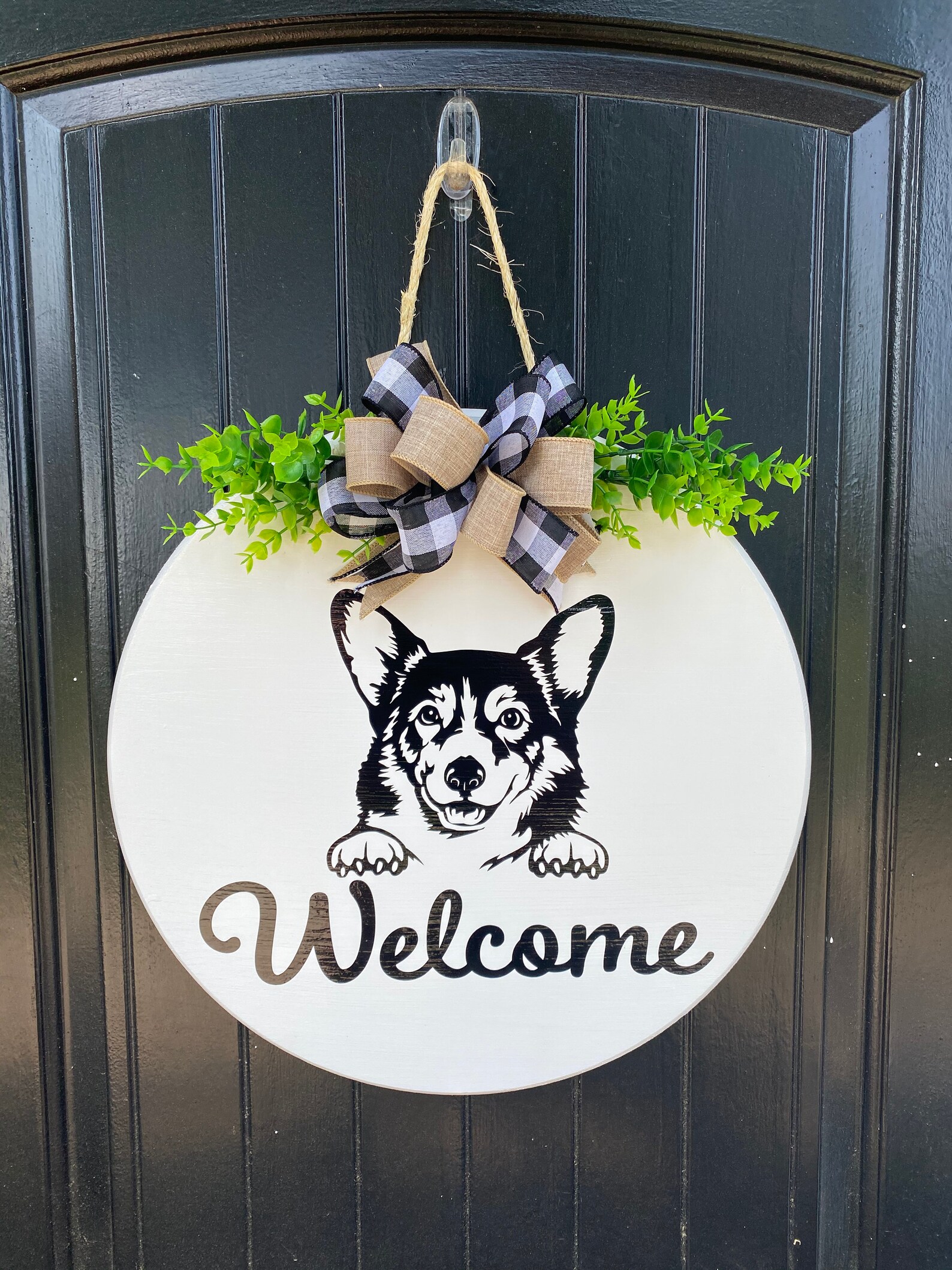 Door Decoration Corgi Welcome Sign Corgi Sign Front Door - Etsy