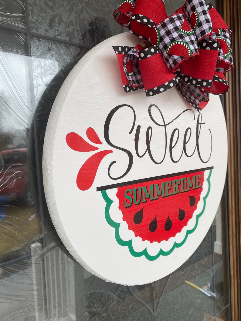 Door Hanger Sweet Summertime Sign Hello Summer Summer Etsy