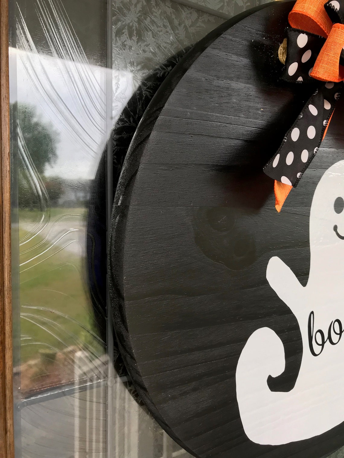 Halloween Wreath Boo Sign Front Door Decor Halloween Door - Etsy