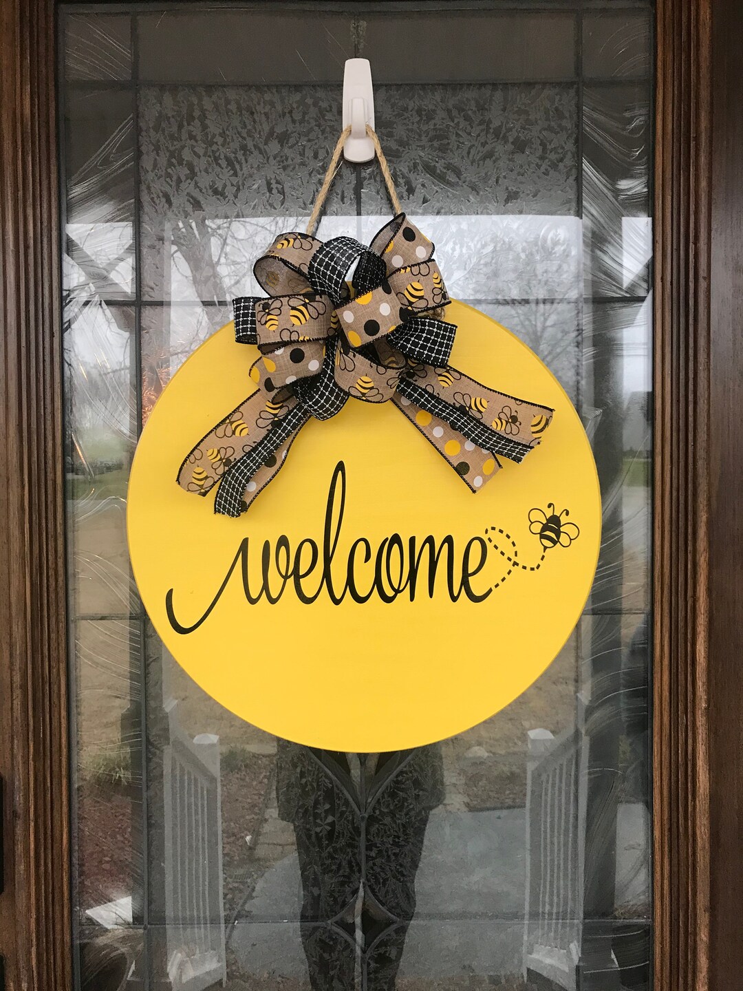 Spring Door Hanger, Wreath, Welcome Sign, Welcome Wood Sign, Welcome ...
