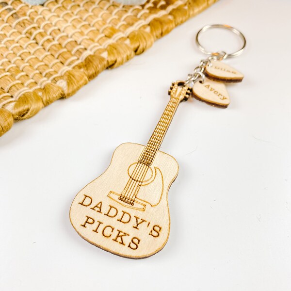 Guitar Keychain - Etsy