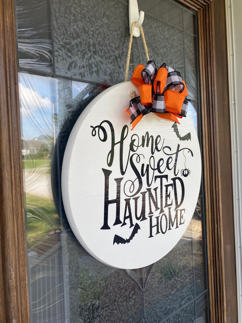 Halloween Sign Halloween Door Hanger Halloween Wreath Home | Etsy