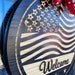 Welcome Door Sign American Flag Sign Patriotic Door Decor - Etsy