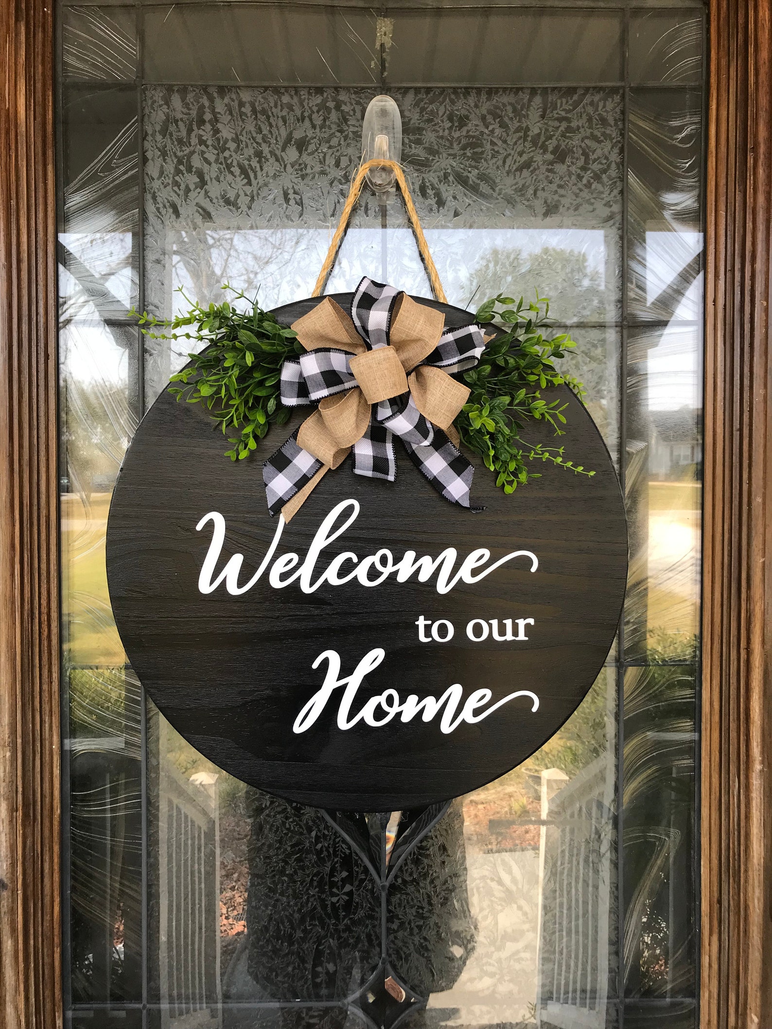 Door Hanger Welcome to Our Home Sign Welcome Wood Sign - Etsy