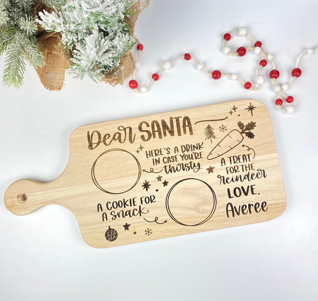 Treats for Santa Tray Dear Santa Cookie Tray Personalized Milk and ...