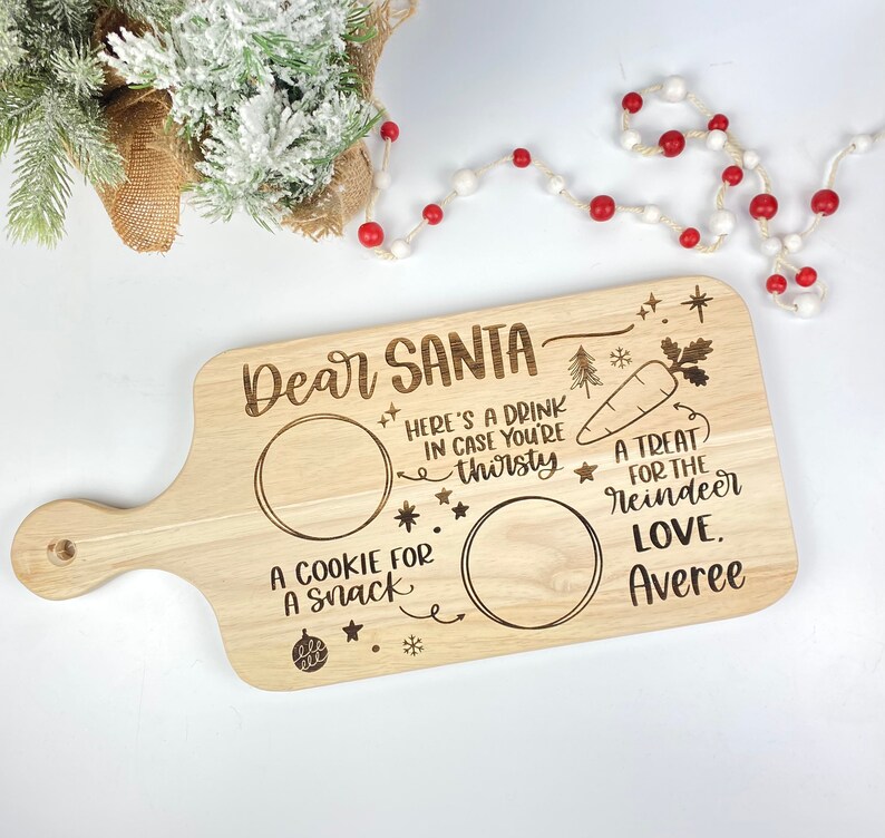 Treats for Santa Tray Dear Santa Cookie Tray Personalized - Etsy