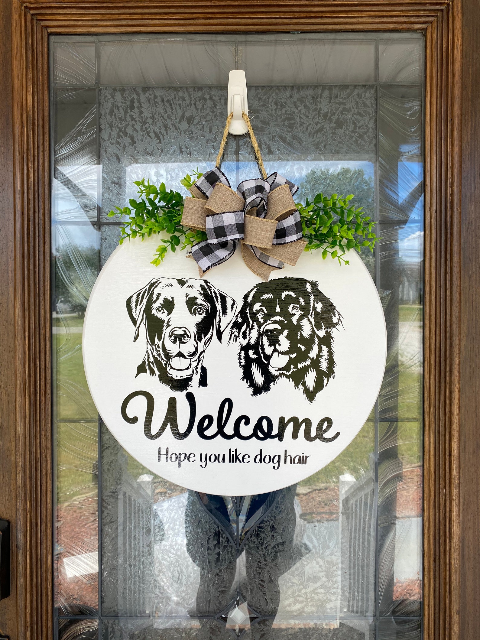 Labrador and Newfoundland Welcome Sign Hope You Like Dog Hair - Etsy