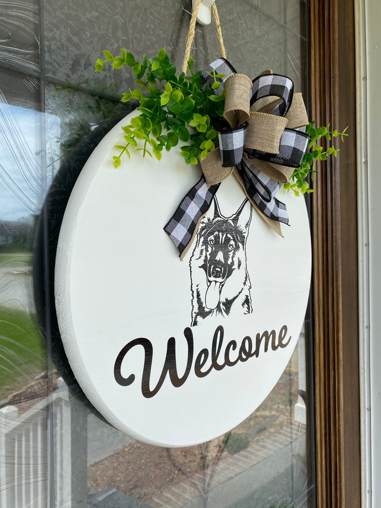 German Shepherd Welcome Sign Hope You Like Dog Hair Dog - Etsy