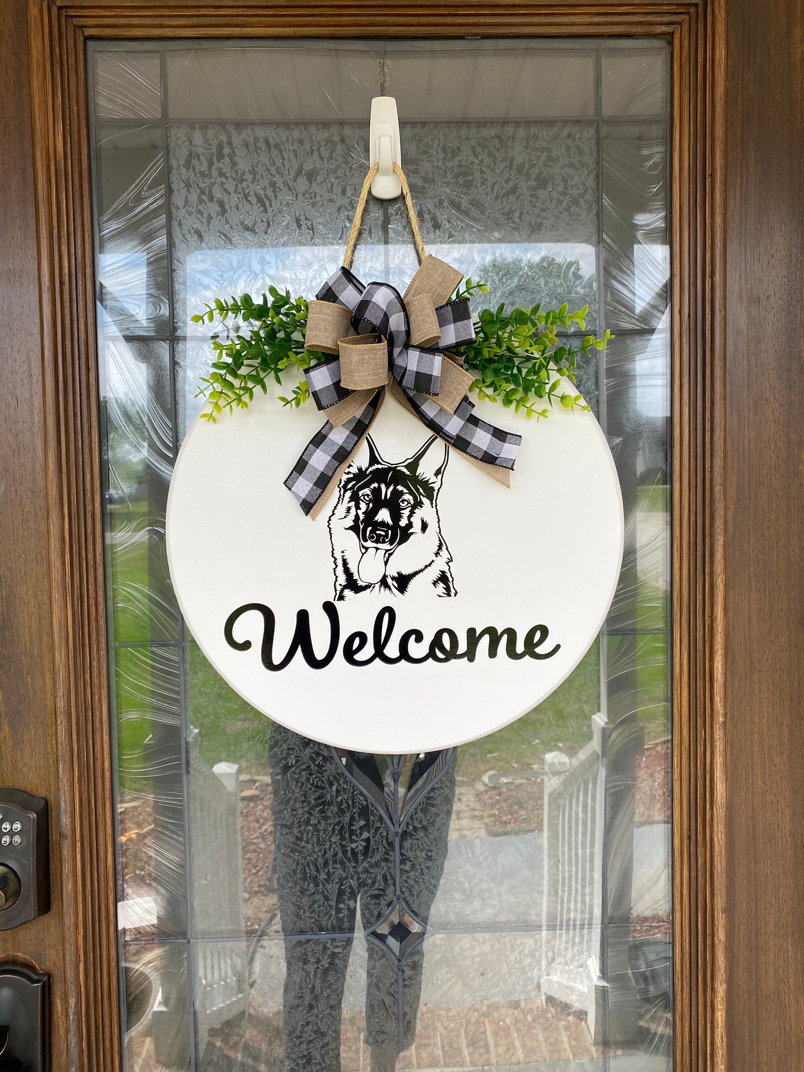 German Shepherd Welcome Sign Hope You Like Dog Hair Dog - Etsy