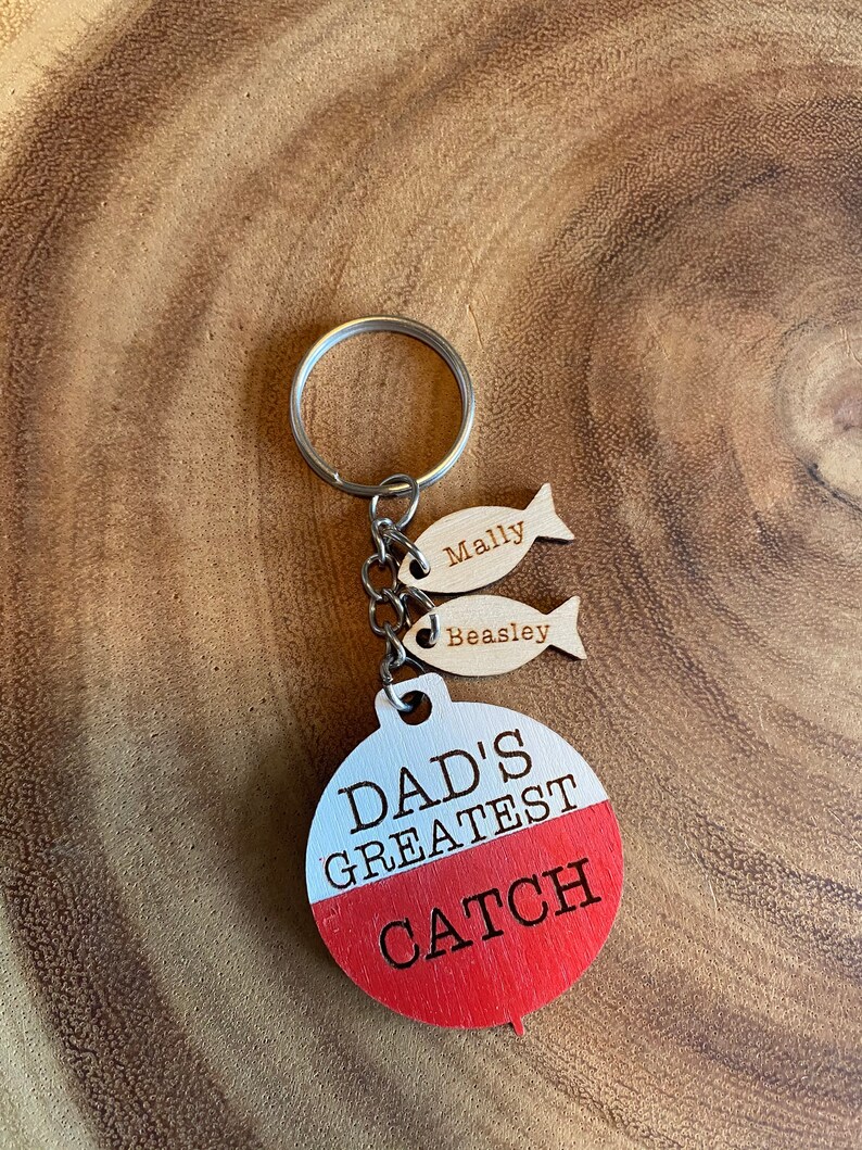 Fishing Bobber Keychain Keychain for Dad Personalized | Etsy