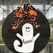 Halloween Wreath, Boo Sign, Front Door Decor, Halloween Door Sign ...