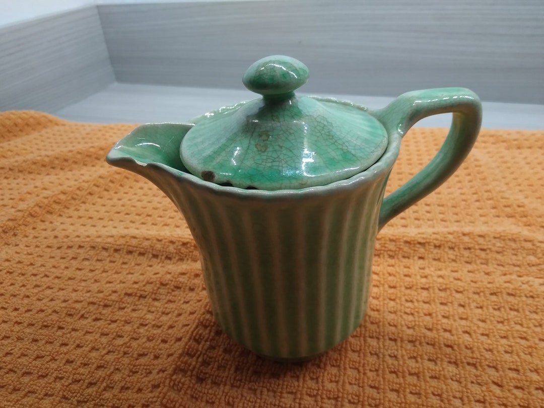 Antique Edwin Knowles Marion Personal Coffee Pot Pitcher & Fitted Lid ...