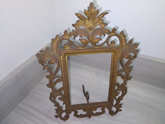Vintage Victorian Cast IRON PICTURE FRAME 12 Tall 6 X - Etsy
