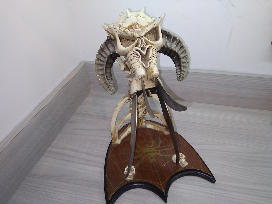 Baphomet Gothic Dragon Skeleton With 4 Daggers Mythical Sculpture 10 X ...