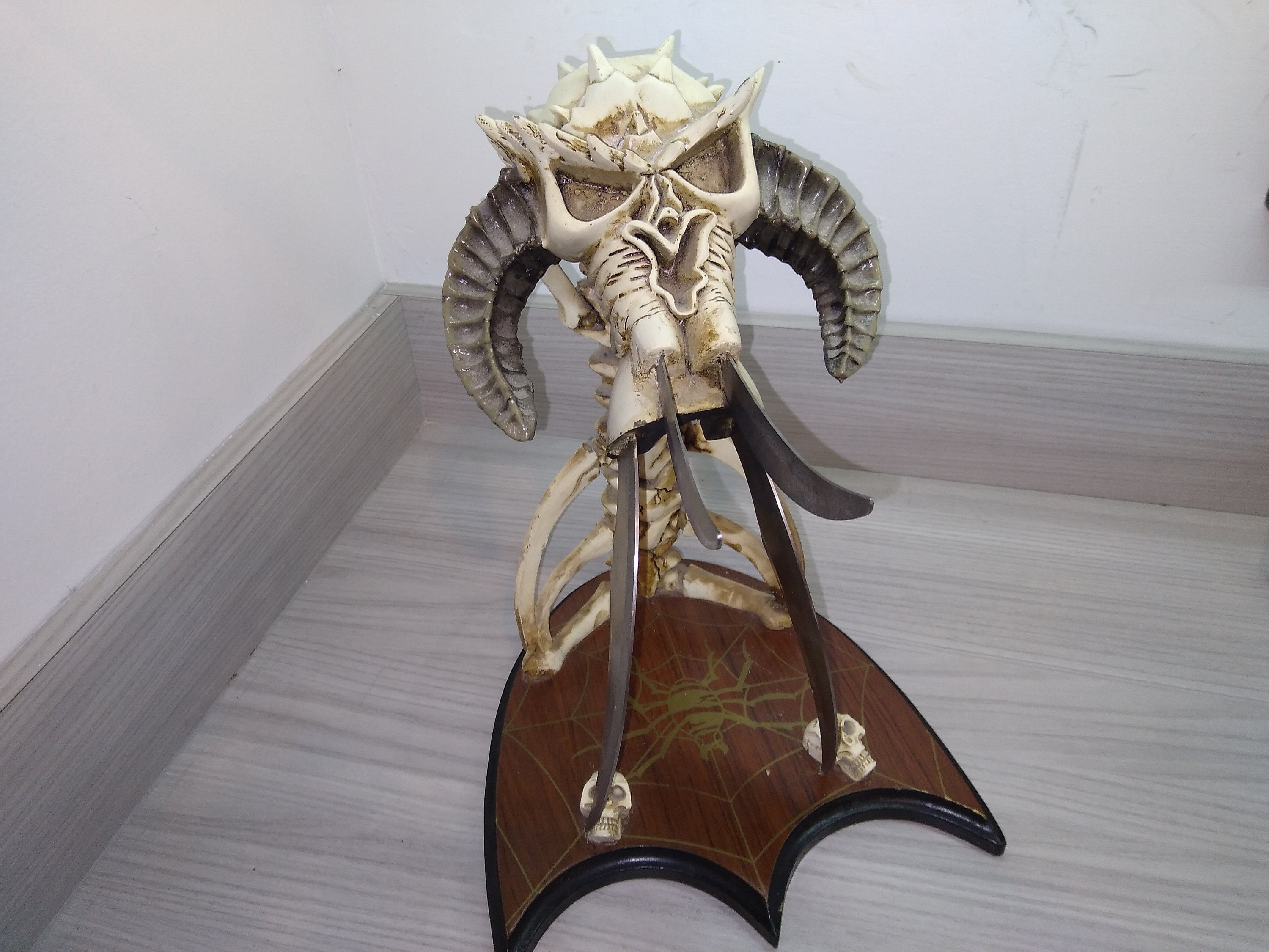 Baphomet Gothic Dragon Skeleton With 4 Daggers Mythical Sculpture 10 X ...