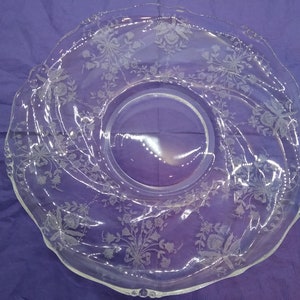 Vintage Depression Glass Heisey Glass waverly Blank , orchid Etch ...