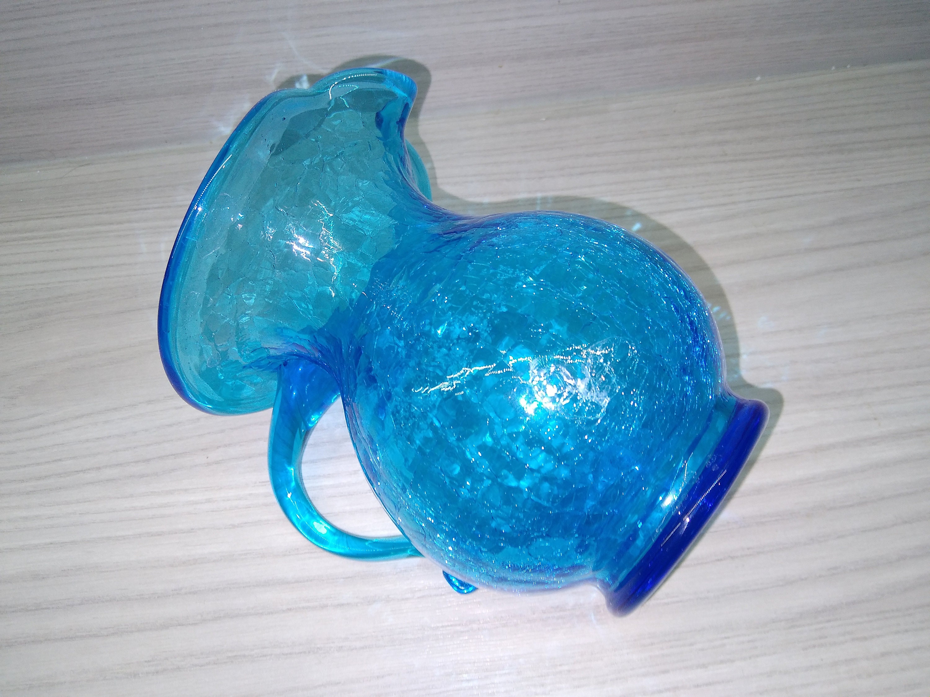 Handblown BLENKO GLASS RARE Vintage Handcrafted Crackle Ware Miniature ...