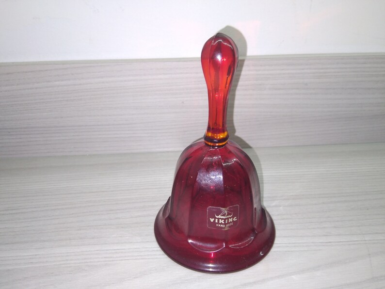 Ruby Red Viking Depression Glass Dinner Bell Arlington 5.5" Tall ...