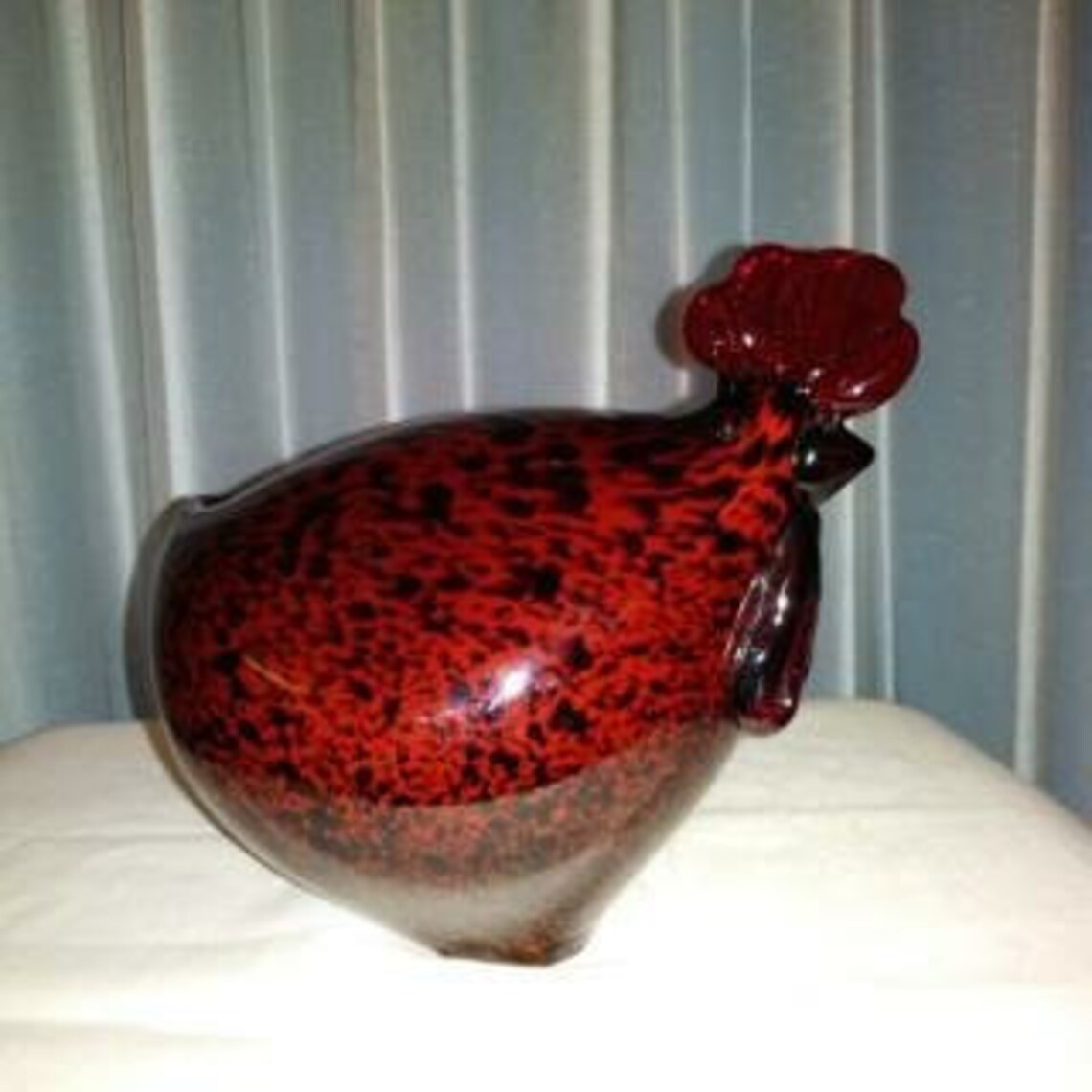 Murano Italian Red Glass ROOSTER FIGURINE Hand Blown Flawless | Etsy