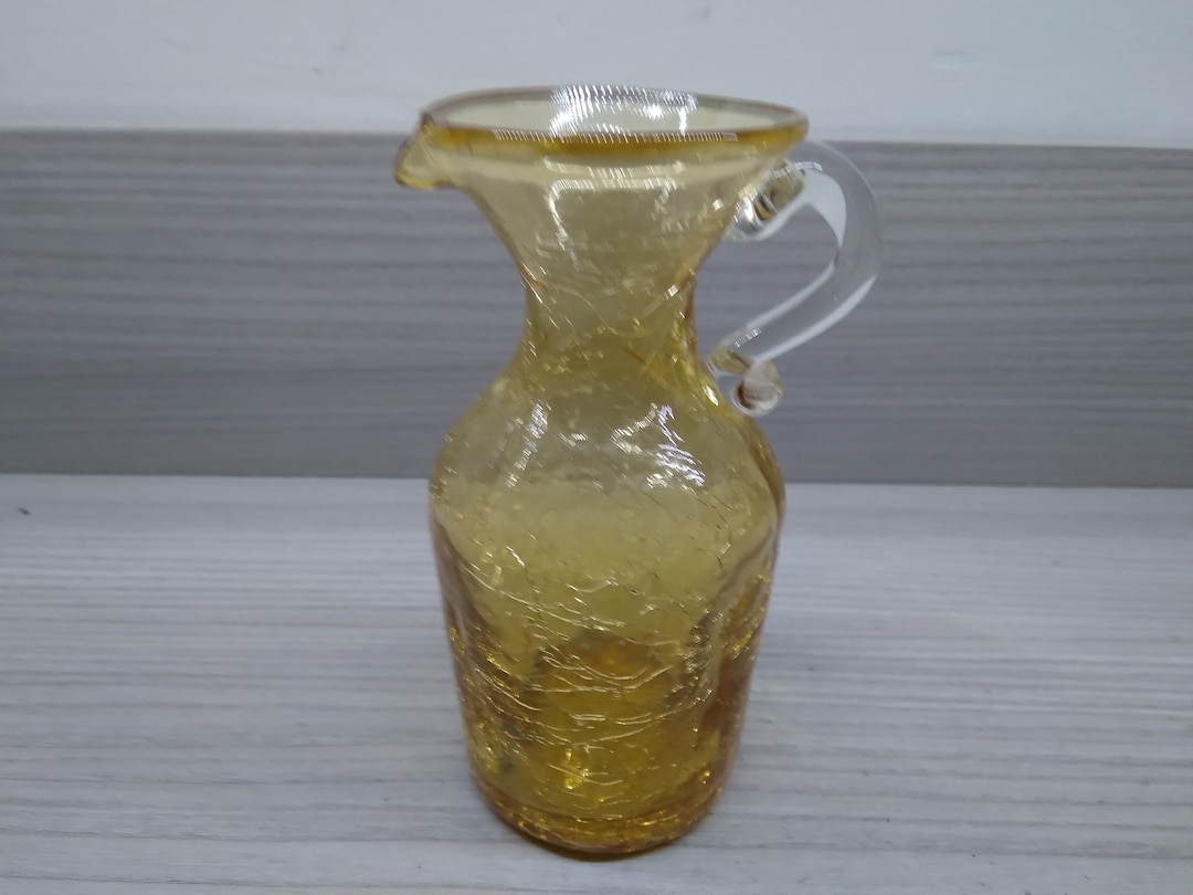 Handblown BLENKO GLASS RARE Vintage Handcrafted Crackle Ware Miniature ...