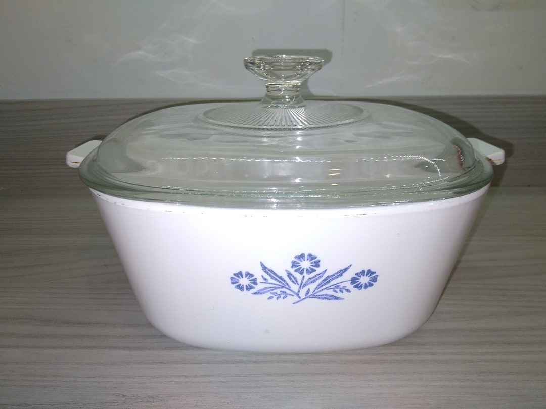 Corning Ware Blue Corn Flower P - 2 1/2 - B , 2 1/2 Qt Casserole With ...