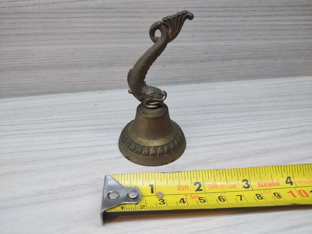 Antique Solid Brass Vintage Koi Fish Dolphin Bell Nice Vintage Piece ...