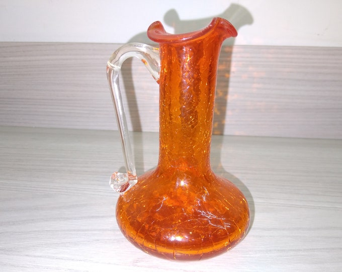 Handblown BLENKO GLASS RARE Vintage Handcrafted Crackle Ware Miniature ...