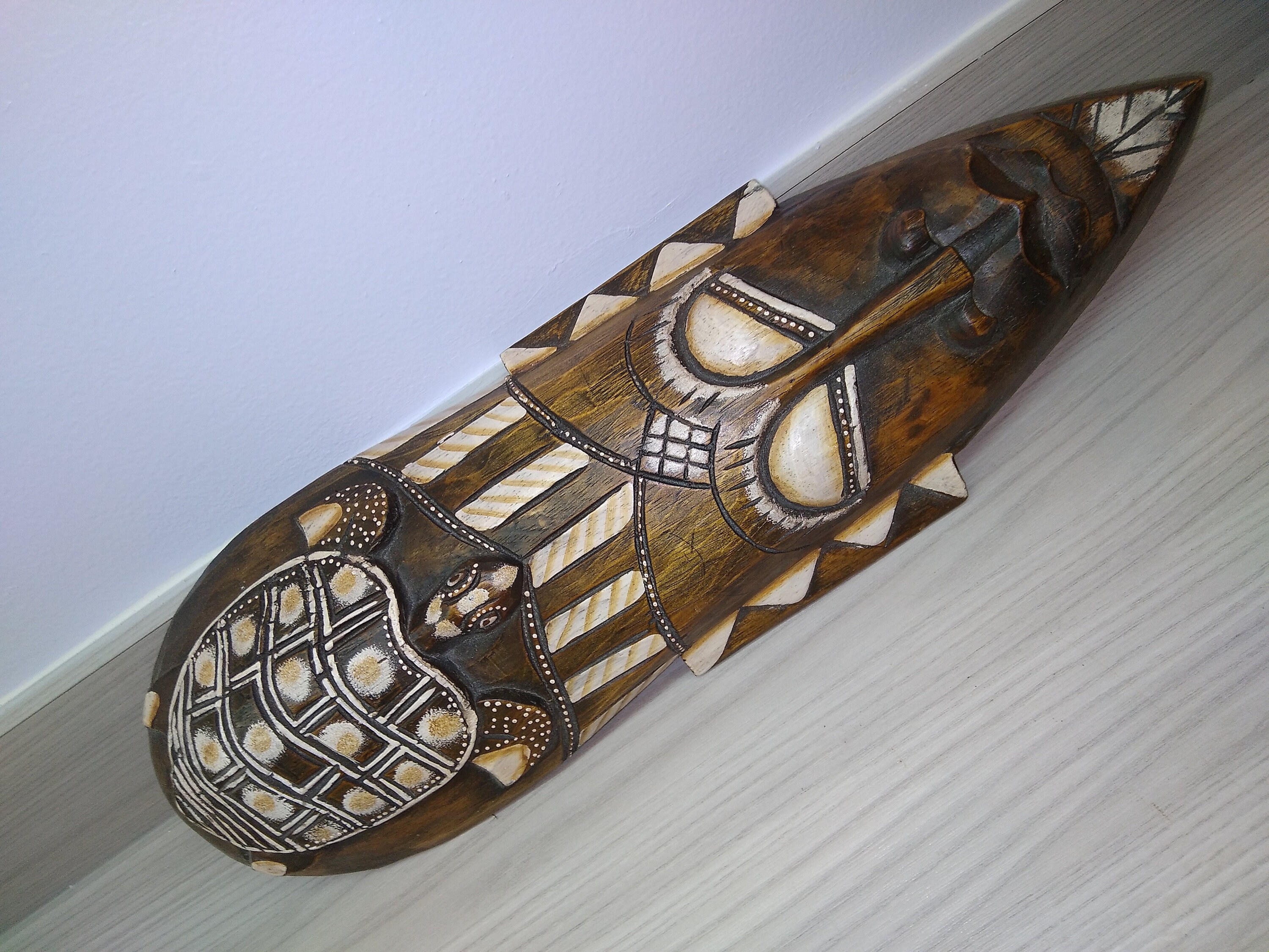 African Hand Carved Wooden Tribal Mask With Turtle 20 - Etsy