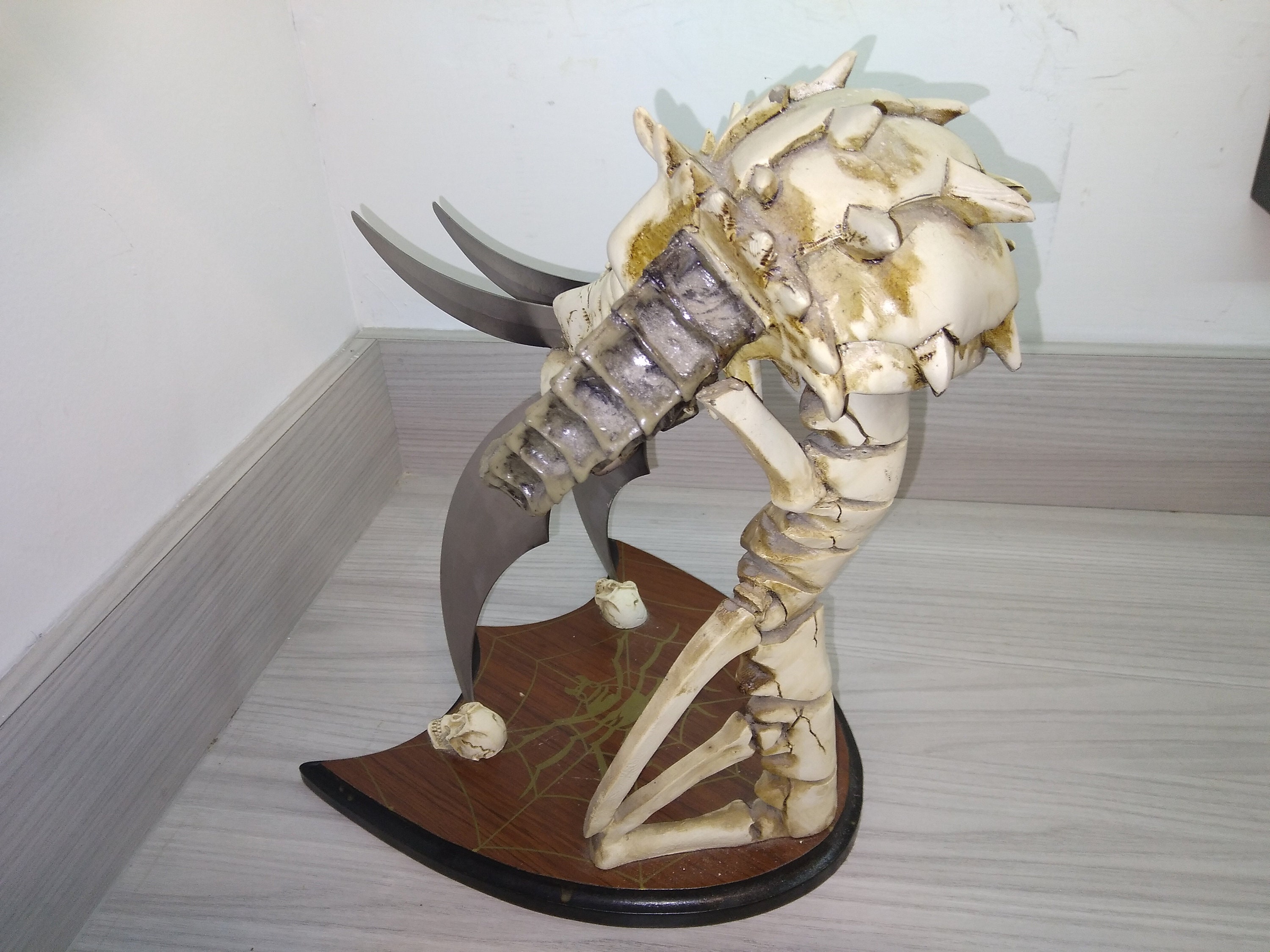 Baphomet Gothic Dragon Skeleton With 4 Daggers Mythical Sculpture 10 X ...