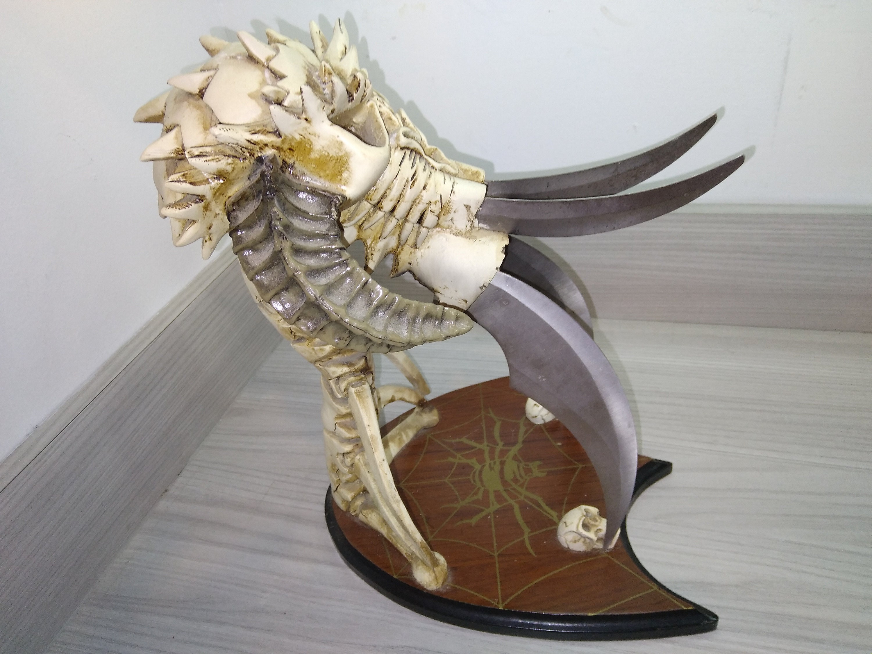 Baphomet Gothic Dragon Skeleton With 4 Daggers Mythical Sculpture 10 X ...