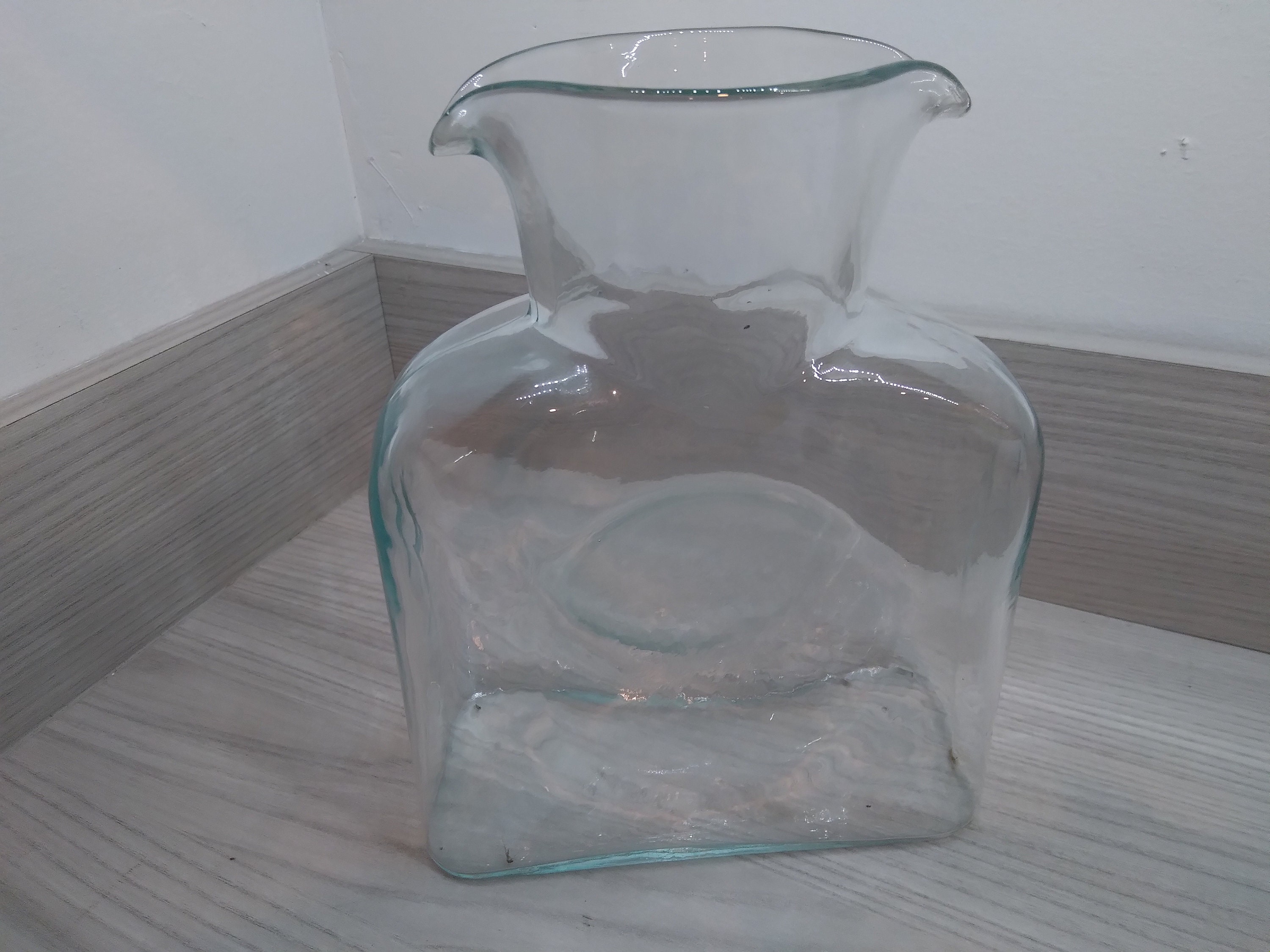 Clear Crystal BLENKO GLASS 384 RARE Vintage Handcrafted Hammered Look ...