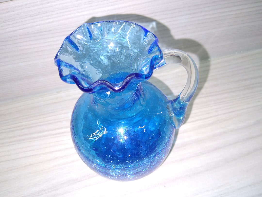 Handblown BLENKO GLASS RARE Vintage Handcrafted Crackle Ware Miniature ...