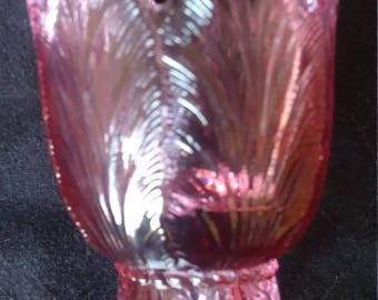 Fenton Pink Candle Holder - Etsy