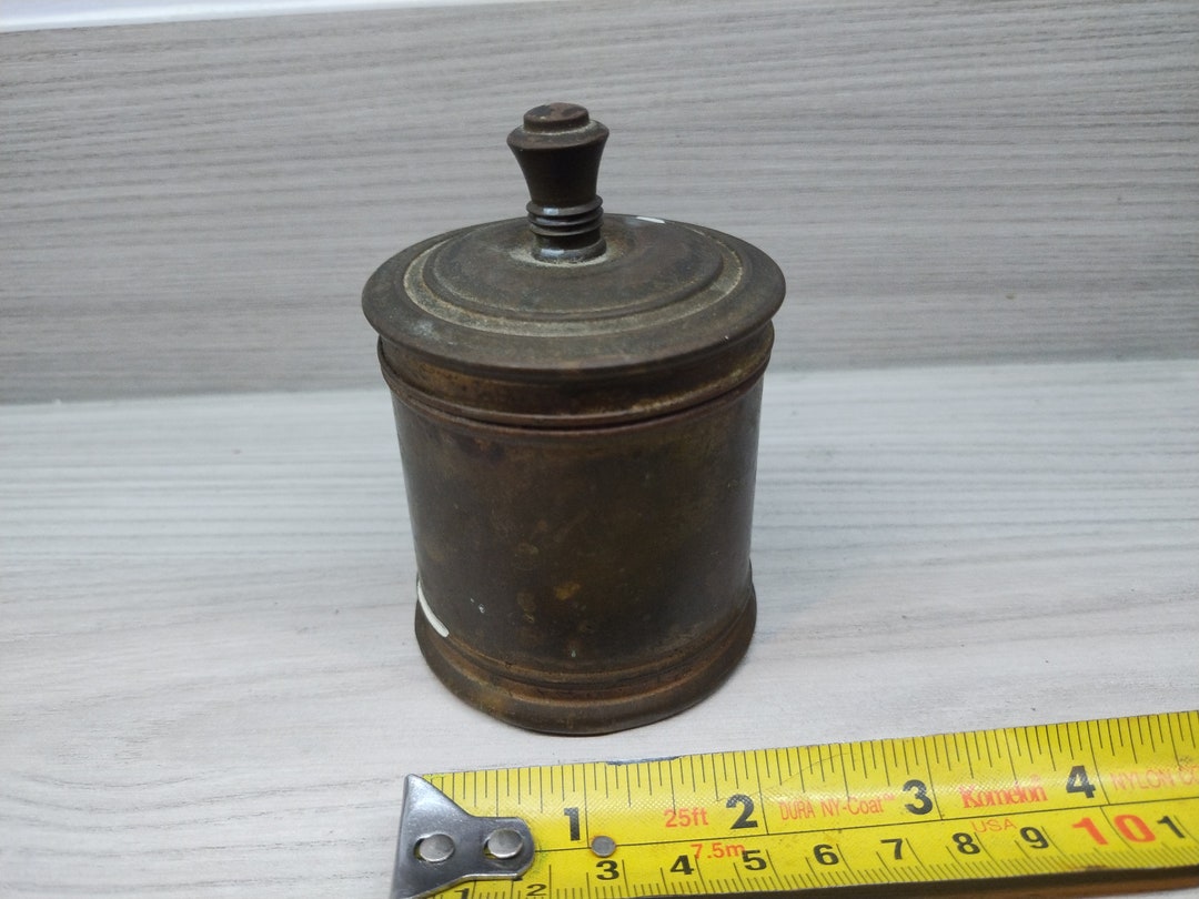 Antique Solid Brasstea Caddy Canister Storage Box Stash Box Made With ...