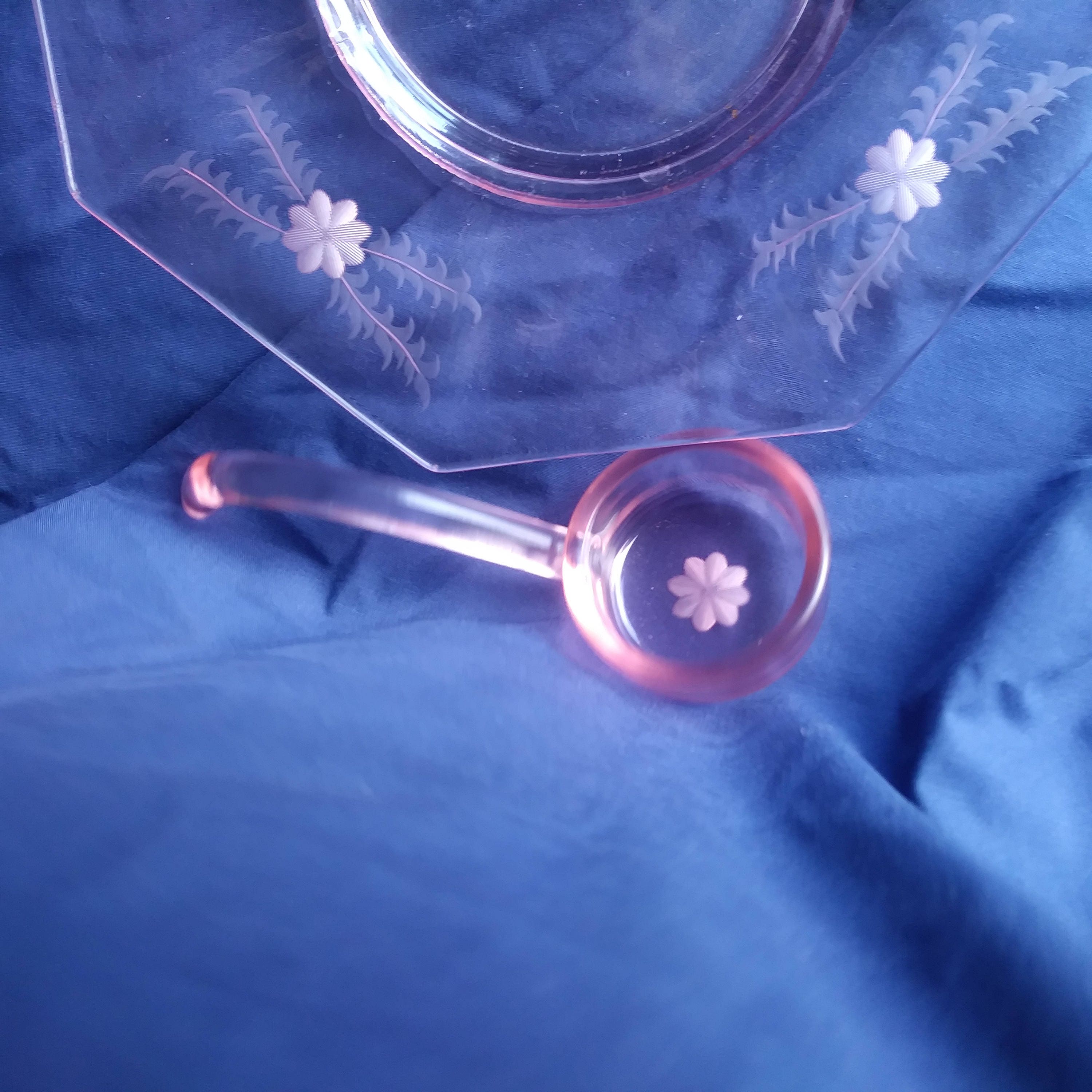 Pink DEPRESSION GLASS Decagon Footed Sauce Serving BOWL 3 - Etsy