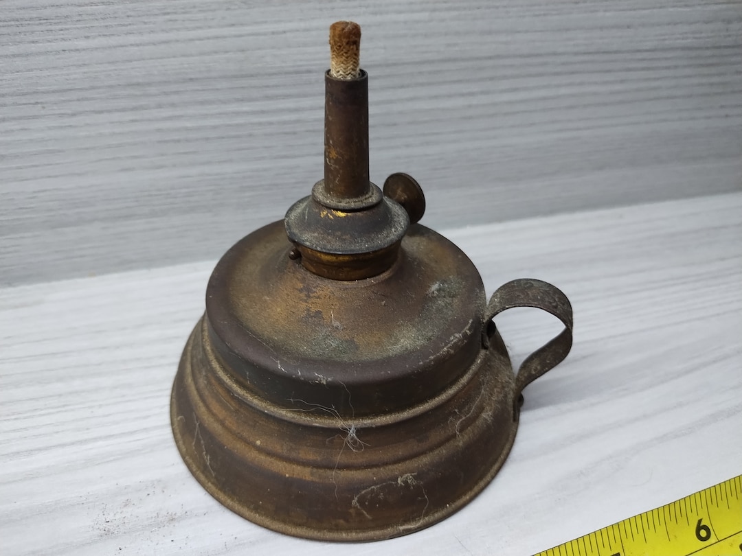 Early 1900’s American Copper Whale Oil Lamp Original Burner Great ...