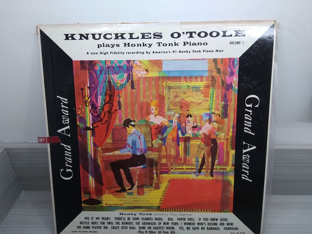 33 Vinyl LP Album Knuckles O'toole Plays Honky Tonk Piano Grand Award ...