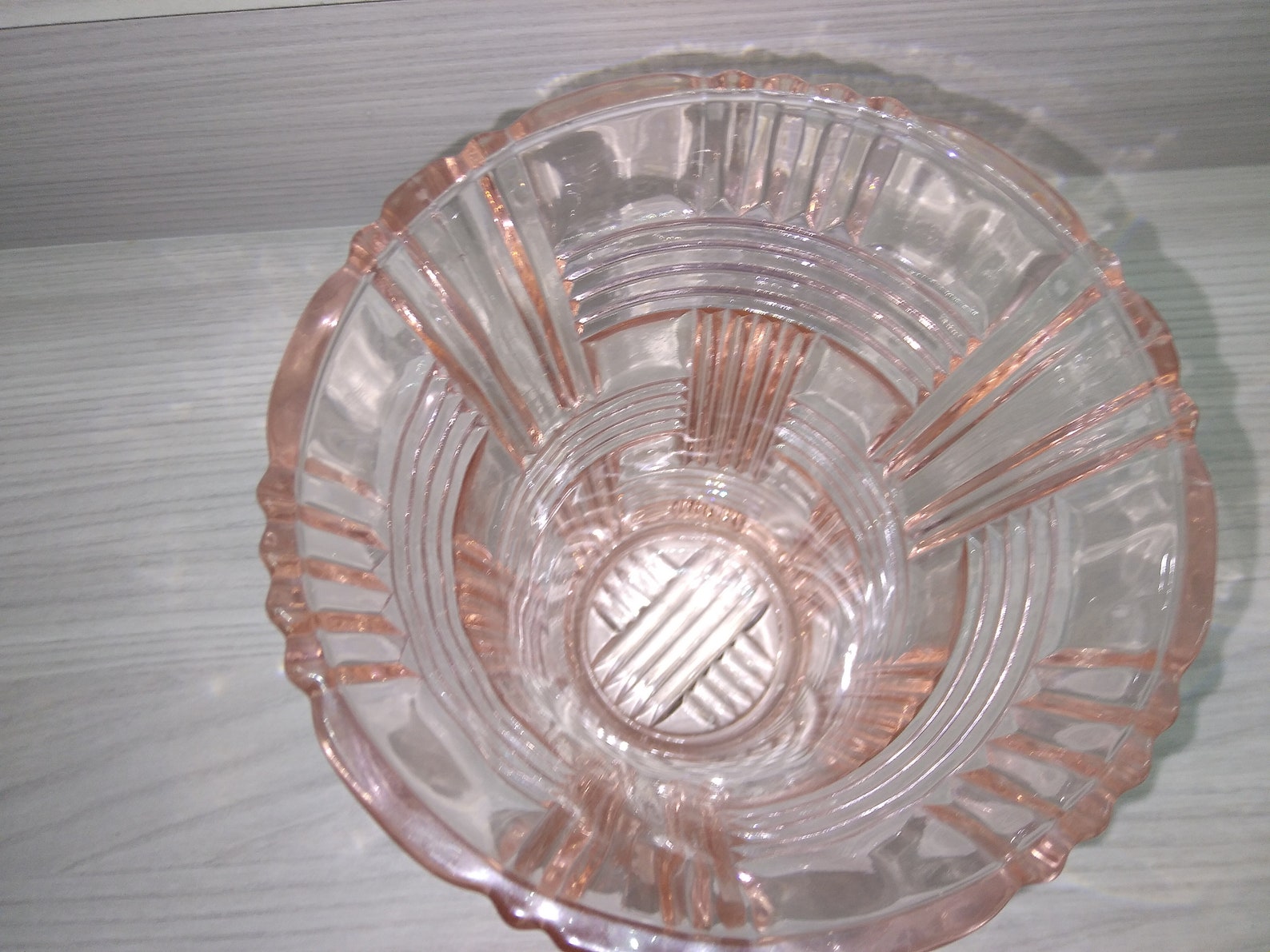 Pink Depression Glass Basket Weave Vase 6.75 Flawless - Etsy