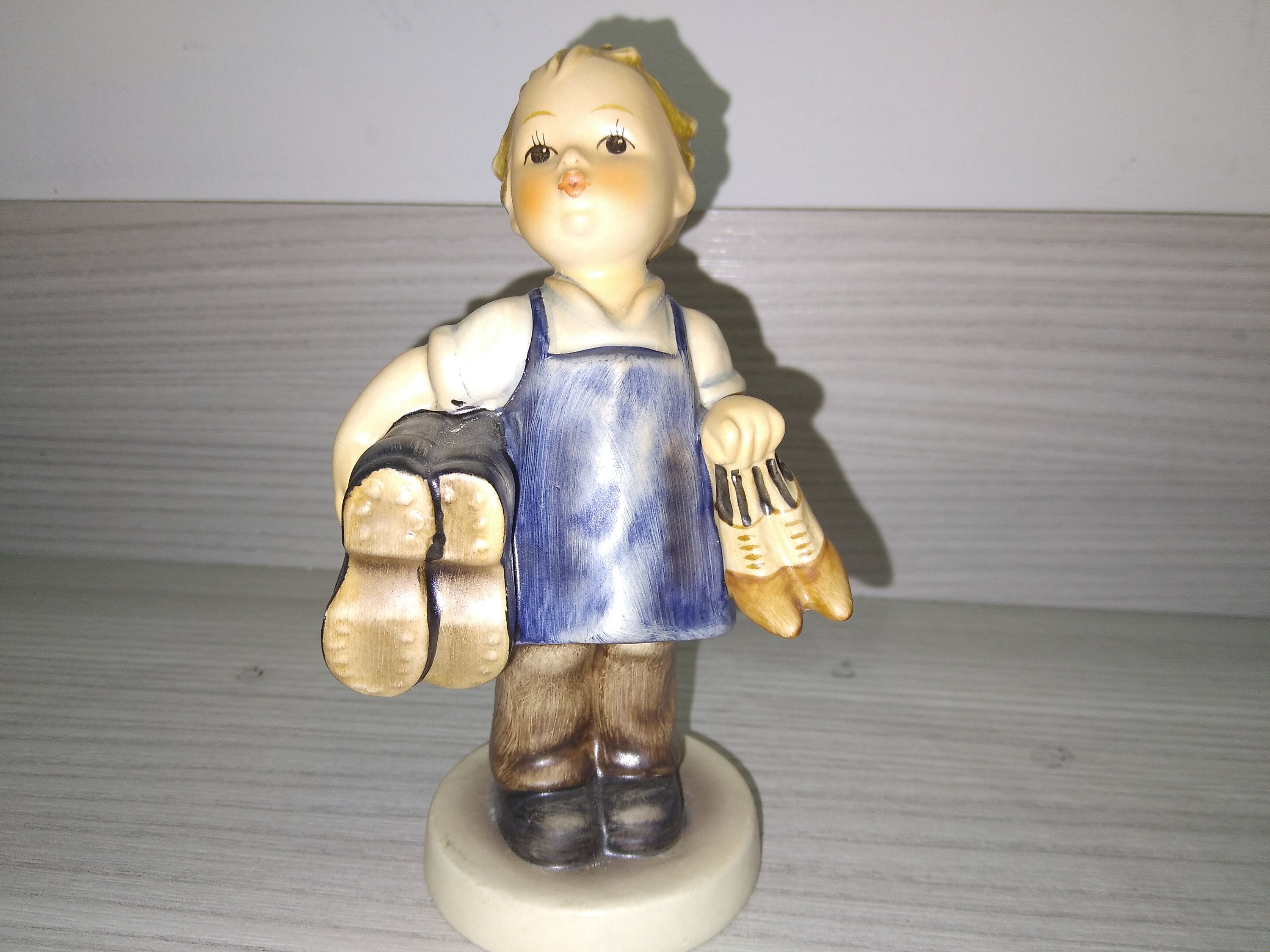 Goebel Hummel Figurine #143 "boots" - Boy Cobbler With Boots and Shoes ...