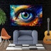 Beautiful Colorful Eye Canvas Wall Art, Vidid Eye Painting Print ...